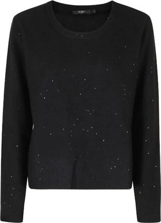 Seventy Pull en maille &agrave; col rond - Femme - Pulls - Noir - Taille: 42 FR