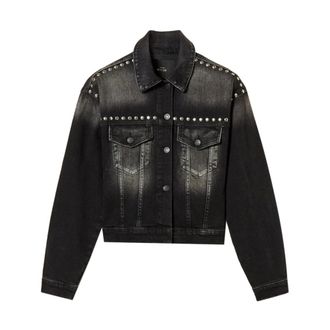 Twin-Set Actitude, Femme, Vestes, Noir, Taille: 38 FR Veste en jean