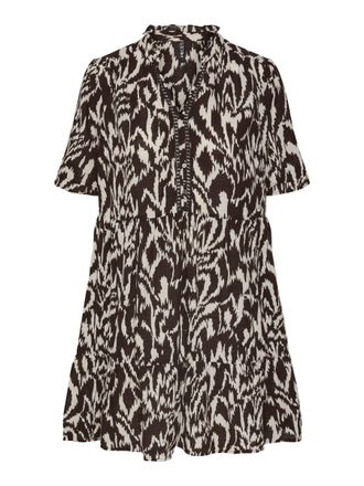 Pieces Damen Pcjeanita Dress Kleid, Mole/AOP:Graphic, XL EU