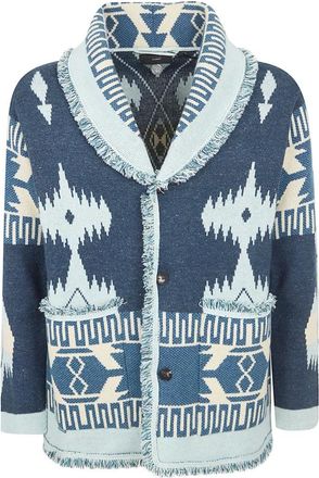 Alanui Homme, Pulls, Multicolore, Taille: M Icon Jacquard Cardigan