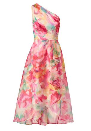 Adrianna Papell Sommerkleid Printed High Low Dress Ein frisches, elegantes, blumiges A-Linien-Kleid
