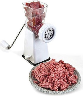 Metaltex Tartare Solider Fleischwolf mit Gebäckaufsatz, Fingerschutz und Saugfuß