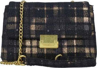 Menbur Stoff-Umh&auml;ngetasche mit &Uuml;berschlag - - Bags - Damen - Schwarzk - ONE SIZE