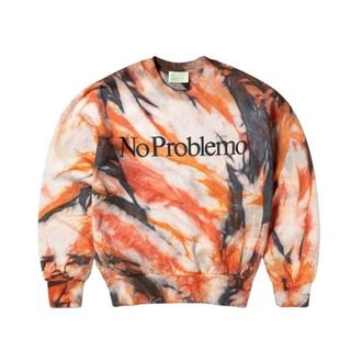 Aries Homme, Sweatshirts et sweats &agrave; capuche, Multicolore, Taille: XL Tiger Dye No Problemo SweaT-shirt