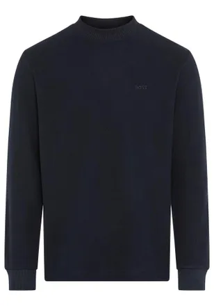 HUGO BOSS Langarmshirt Te explorer Rundhalsausschnitt, Saum- und &Auml;rmelb&uuml;ndchen