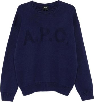 A.P.C. A.p.c., Homme, Pulls, Bleu, Taille: M Tricots ras du cou