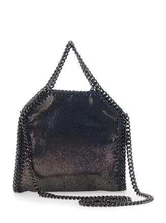 Stella McCartney Womens Tiny Tote Bag Falabella Blue Polyester Shoulder