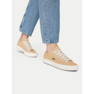 Lacoste Sneakers aus Stoff Lacoste Backourt 747CFA0006 Braun