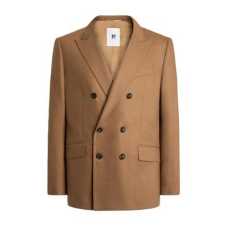Pantaloni Torino Doppelreihiger Beiger Flanell-Kaschmir-Blazer - - Jackets - Herren - Braun - L
