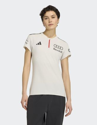 adidas adidas Performance - Audi Formula One Team Engineers & Marketing - Polo &agrave; manches courtes - Perle craie et gris fer m&eacute;tallis&eacute;-Neutre