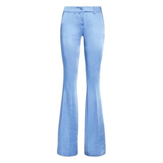 Philipp Plein Femme, Pantalons, Bleu, Taille: 40 FR Pantalon en satin