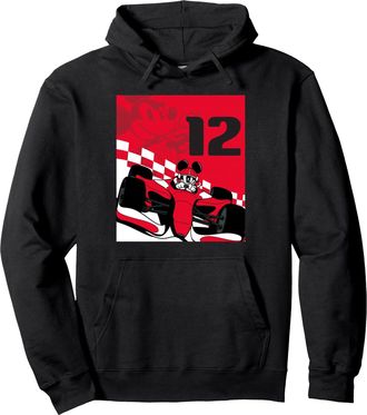 Disney Racing 12th Birthday 12 Years Old Mickey Mouse Racer Pullover Hoodie