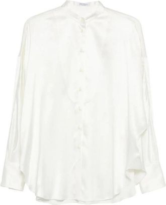 Brunello Cucinelli Bluse mit Stehkragen - - Blouses & Shirts - Damen - Beige - S
