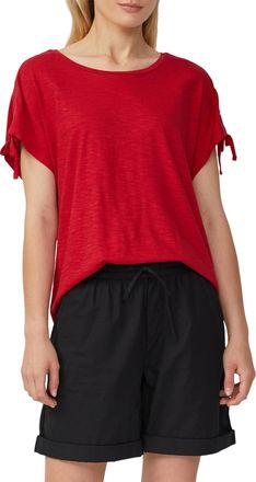 s.Oliver T-Shirt mit Flammgarnstruktur und Raffung