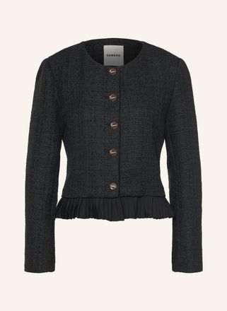 Sandro Sandro Tweed-Jacke schwarz