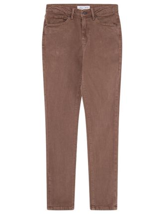 Springfield Damen Slim Cropped Colour Jeans Anzughose, Brown_Print, 36