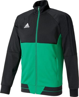 adidas Kinder Jacke Tiro 17 Polyester, Black/Green/White, 164, BQ2613