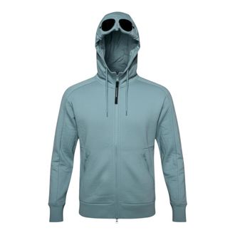 C.P. Company Goggle Jacket - Diagonal Fleece - - Sweatshirts & Hoodies - Herren - Blau - XL