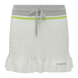 Casablanca Femme, Jupes, Blanc, Taille: 42 FR Midi Knitted Skirt