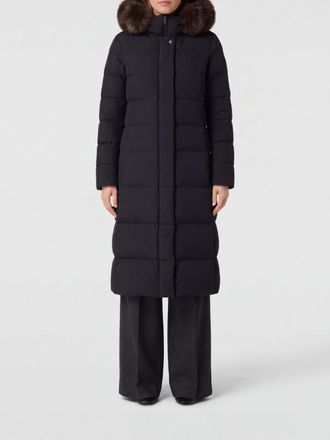 Moorer Manteau long matelass&eacute; et d&eacute;perlant avec capuche en shearling