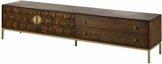Massivmoebel24 TV-Board Mango 220x45x50 braun ge&ouml;lt DIAMOND 223
