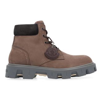 Moncler Homme, Chaussures, Brun, Taille: 43 EU Peak City Bottes à lacets en cuir