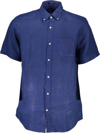 GANT Regular Fit Kurzarm Oxford Hemd - - Shirts - Herren - Blau - M