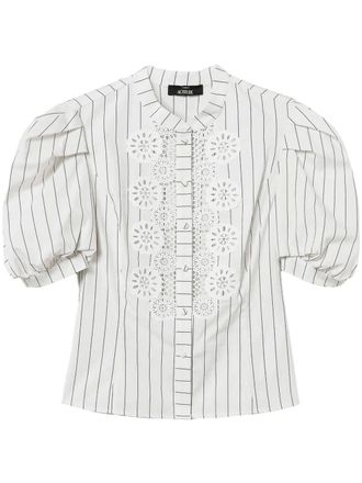 Twin-Set Besticktes Popeline-Hemd - Weiß