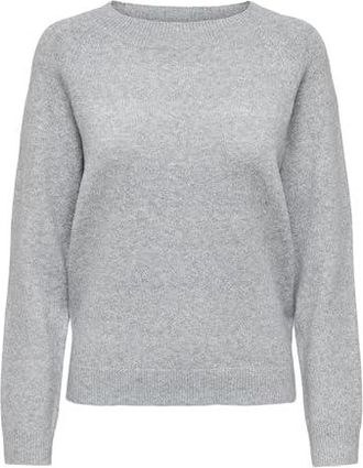 Only Femme Onlrica Life L/S Pullover KNT Noos, Light Grey Melange, XL EU