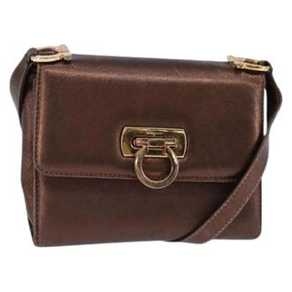 Ferragamo Pre-owned Leder Schultertasche - - Pre-owned - Damen - Braun - ONE SIZE