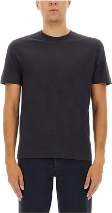 Ermenegildo Zegna Homme, Tops, Noir, Taille: XL Ug360A2 Cotton T-Shirt