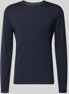 Christian Berg Strickpullover aus Baumwolle mit Rundhalsausschnitt