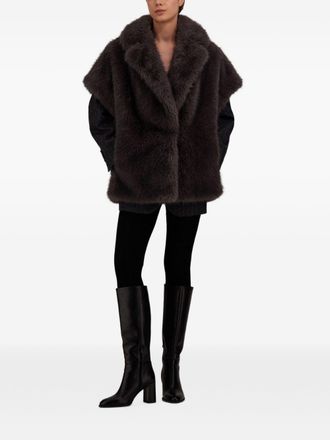 Herno Faux-Fur Lapel Vest - Grey