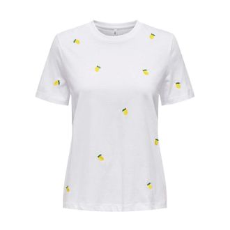 Only Only, Femme, Tops, Blanc, Taille: 42 FR Life O-Neck Top pour Juniors