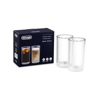 DeLonghi Cold Brew Gl&auml;ser DLSC325 Doppelwandige Thermogl&auml;ser, 2er-Set, Sp&uuml;lmaschinengeeignet, Fassungsverm&ouml;gen 300 ml, Ideal f&uuml;r kalte und warme Kaffeegetr&auml;nke