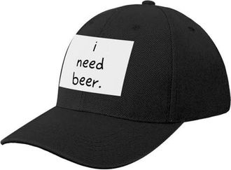 Generic Casquette de baseball I Need Beer Casquette de baseball Chapeau de p&ecirc;che Chapeau de luxe pour homme Casquette Cadeau pour femme