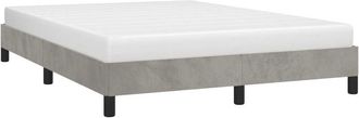 vidaXL Cadre de lit Gris clair 140x190 cm Velours