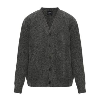 A.P.C. Woll Cardigan - - Knitwear - Herren - Grau - 2XL