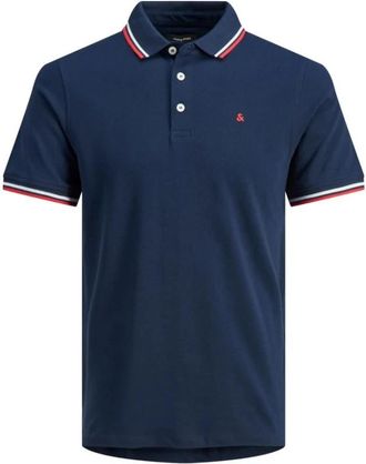 Jack & Jones Paulos Polo - - Tops - Herren - Blau - 4XL