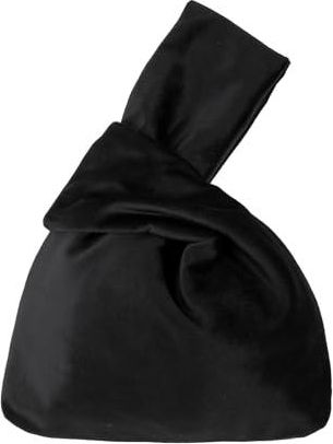 MÜKA Sac de poignet de velours, Sac à main à noeud de luxe de style japonais, Pochette de soirée pour femme Organisateur cosmétique de sac de poignet