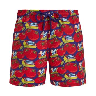 Vilebrequin Homme, Maillots de bain, Multicolore, Taille: L Moorea Sardine and Tomato Swim Shorts