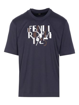 Fendi t-shirt à imprimé graphique - Bleu