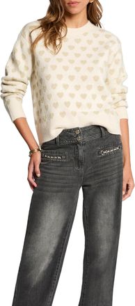 Morgan Pullover, Elfenbein/Gold, Large