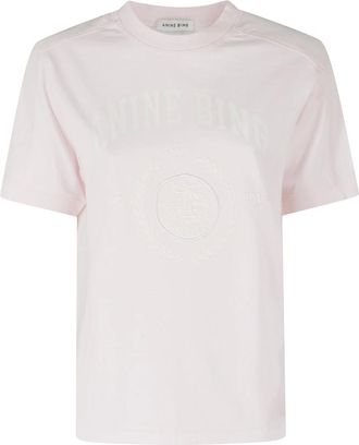 Anine Bing Femme, Tops, Rose, Taille: 38 FR Jaylin Tee Collegiate
