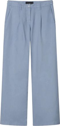 Luisa Cerano Femme, Pantalons, Bleu, Taille: 38 FR Denim Jambe Large avec Pince