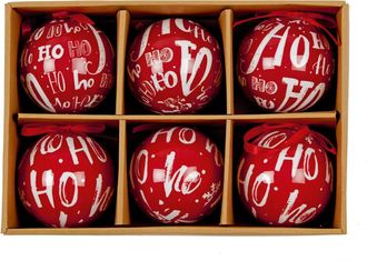 Premier 6 St&uuml;ck Ho Kugel Weihnachtsbaumschmuck