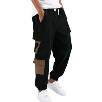 Generic Pantalon Cargo pour Homme, Style Streetwear, Jogging, en Velours c&ocirc;tel&eacute;, avec Plusieurs Poches, Confortable, pour Le Travail, d&eacute;contract&eacute;, Toutes Sais