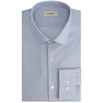 Calvin Klein Chemise slim en coton &agrave; motifs