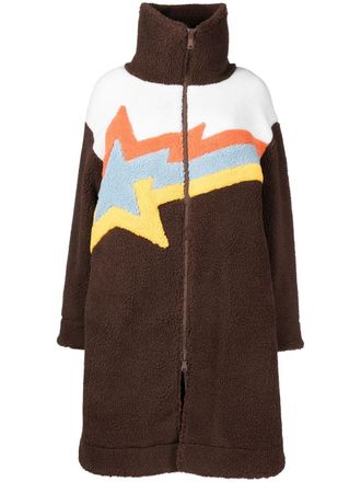 Bapy by A Bathing Ape manteau en polaire à logo brodé - Marron