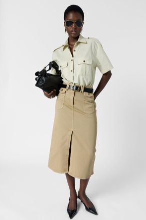 Gerard Darel Jupe droite en denim - EMMA - Sable